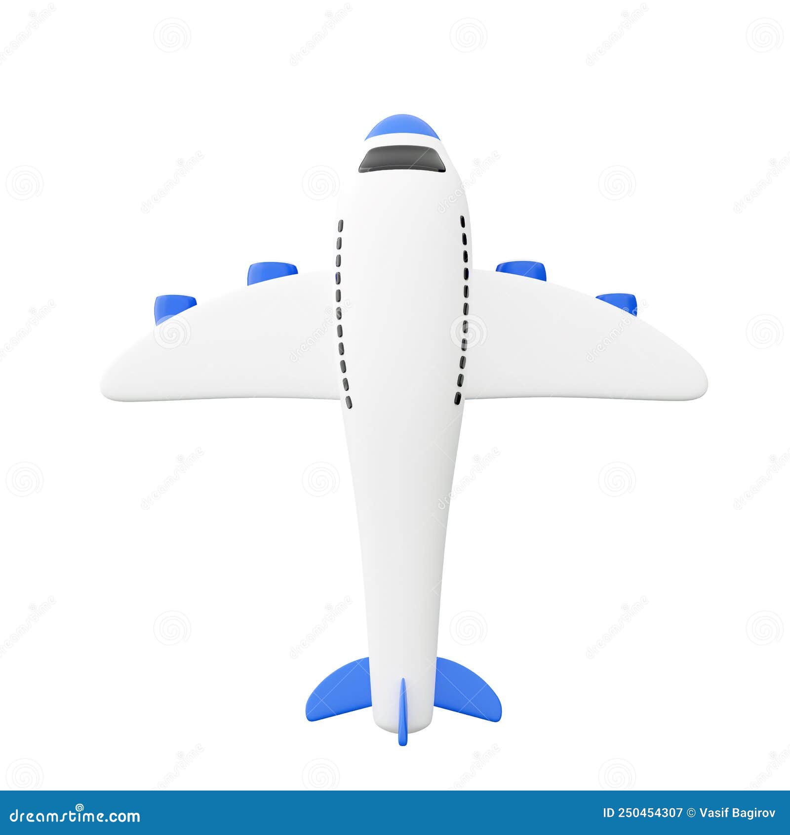 3D White Abstract Airliner Take Off on White Background. 3D Render ...