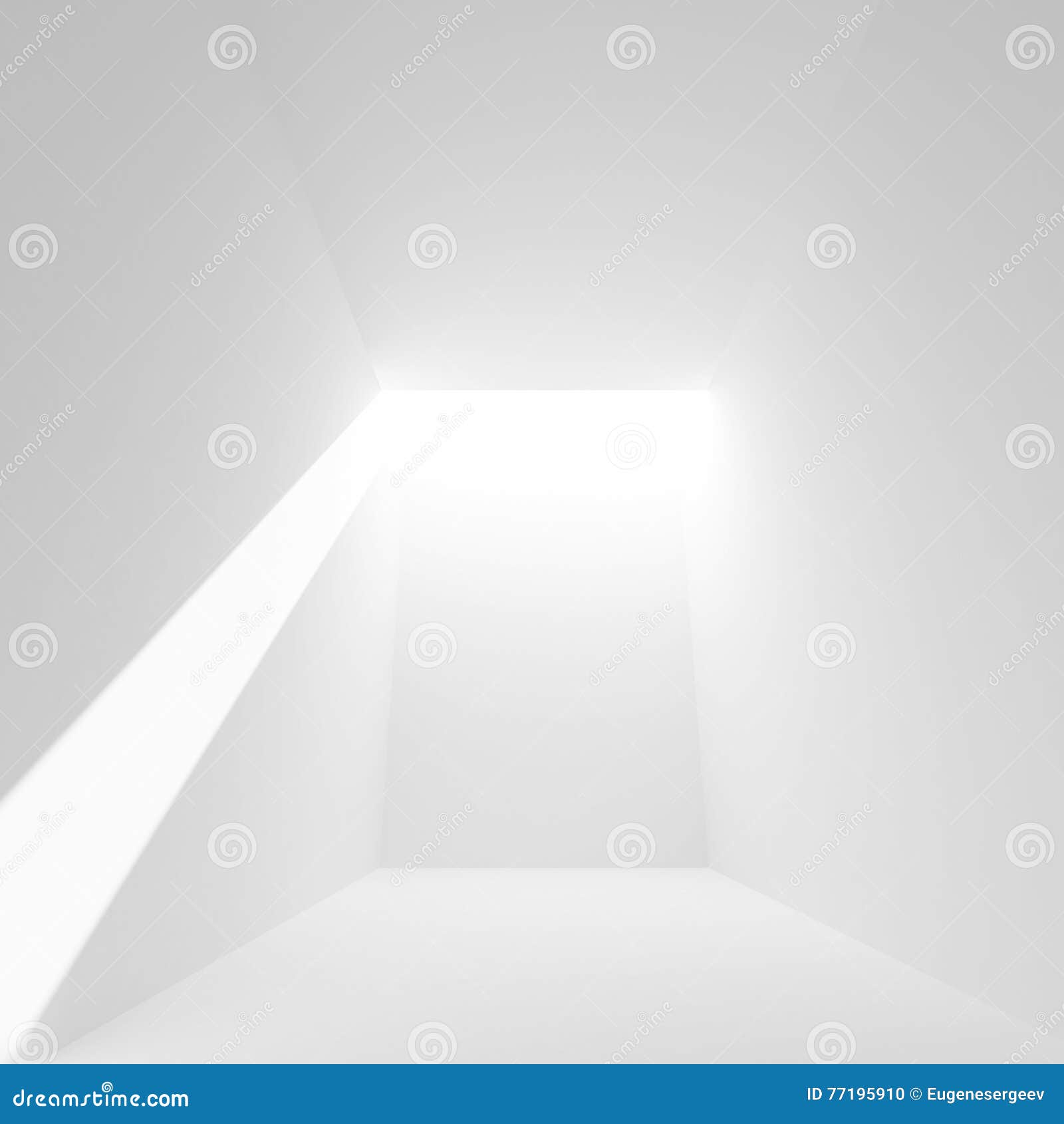 3d White Abstract Empty Room Interior Stock Illustration - Illustration ...