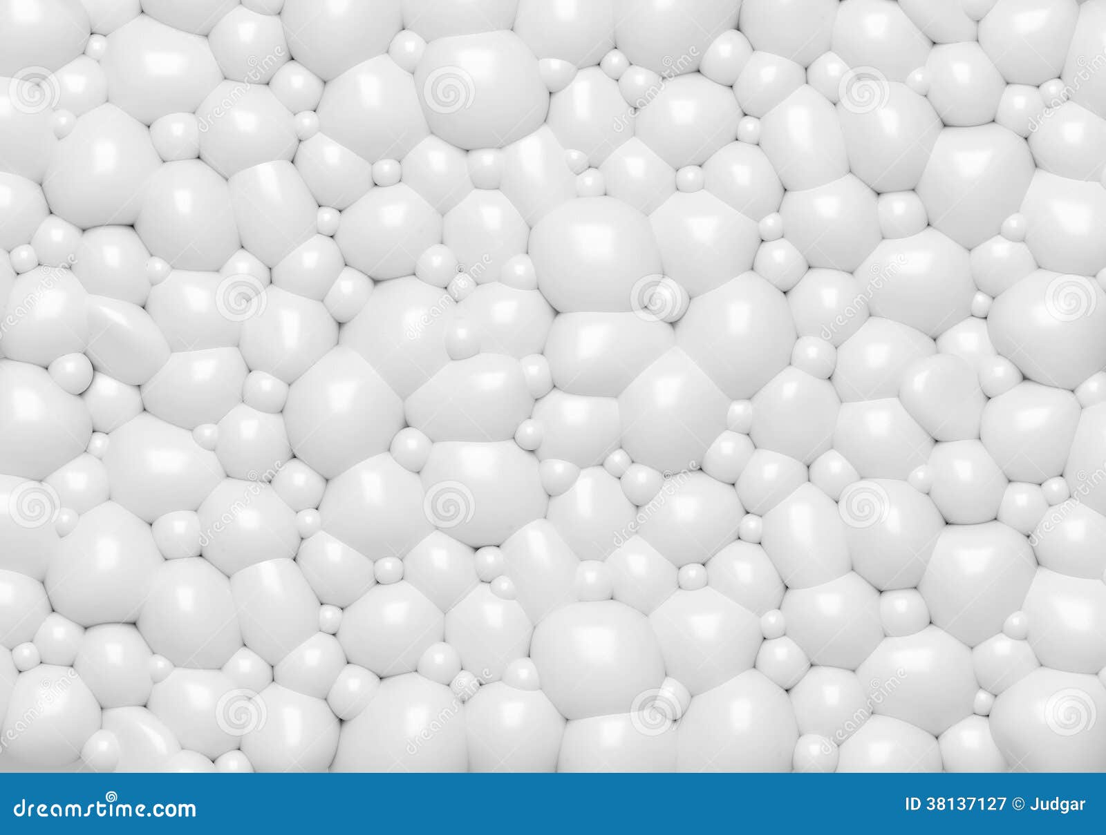 3d White Background with Three-dimensional Bubble Stock Illustration ...