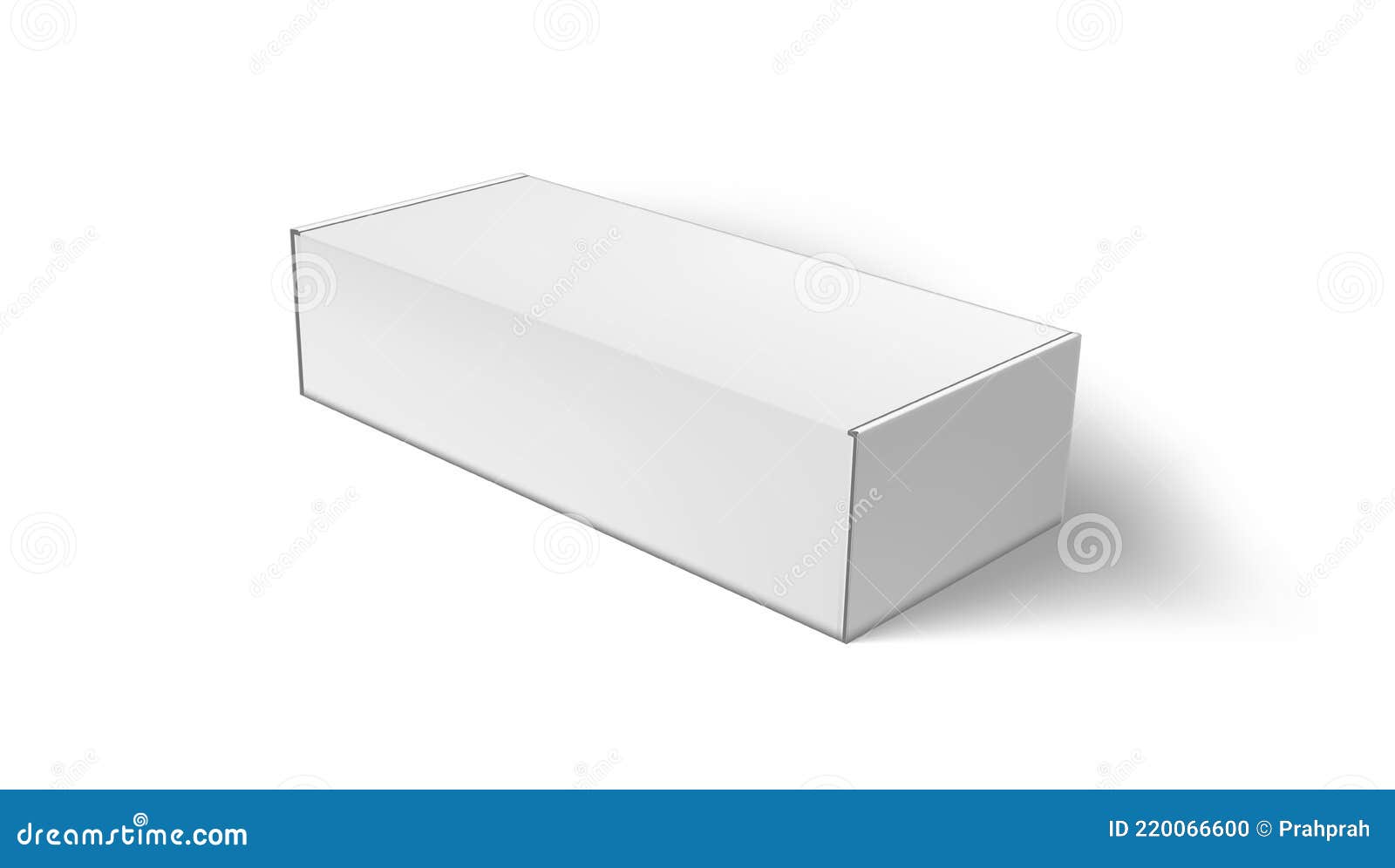 3D White Blank Paper Long Box Packaging Stock Vector - Illustration of ...