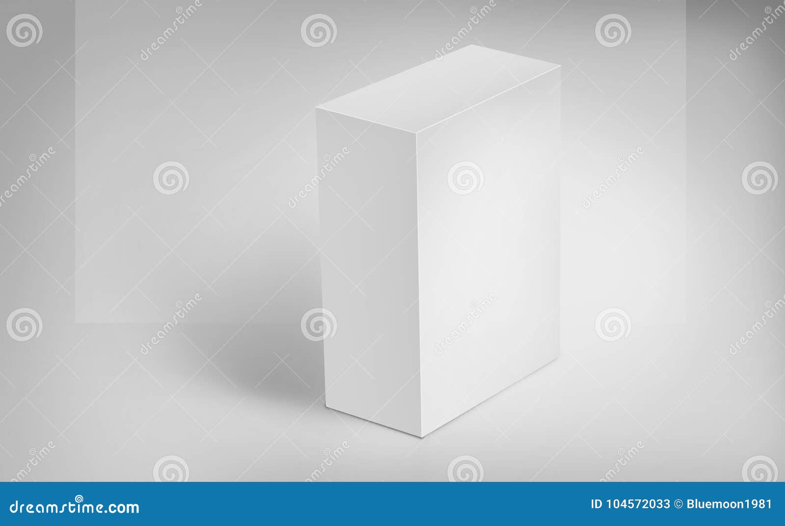 3D White Boxes on Ground Concept Series Stock Illustration ...