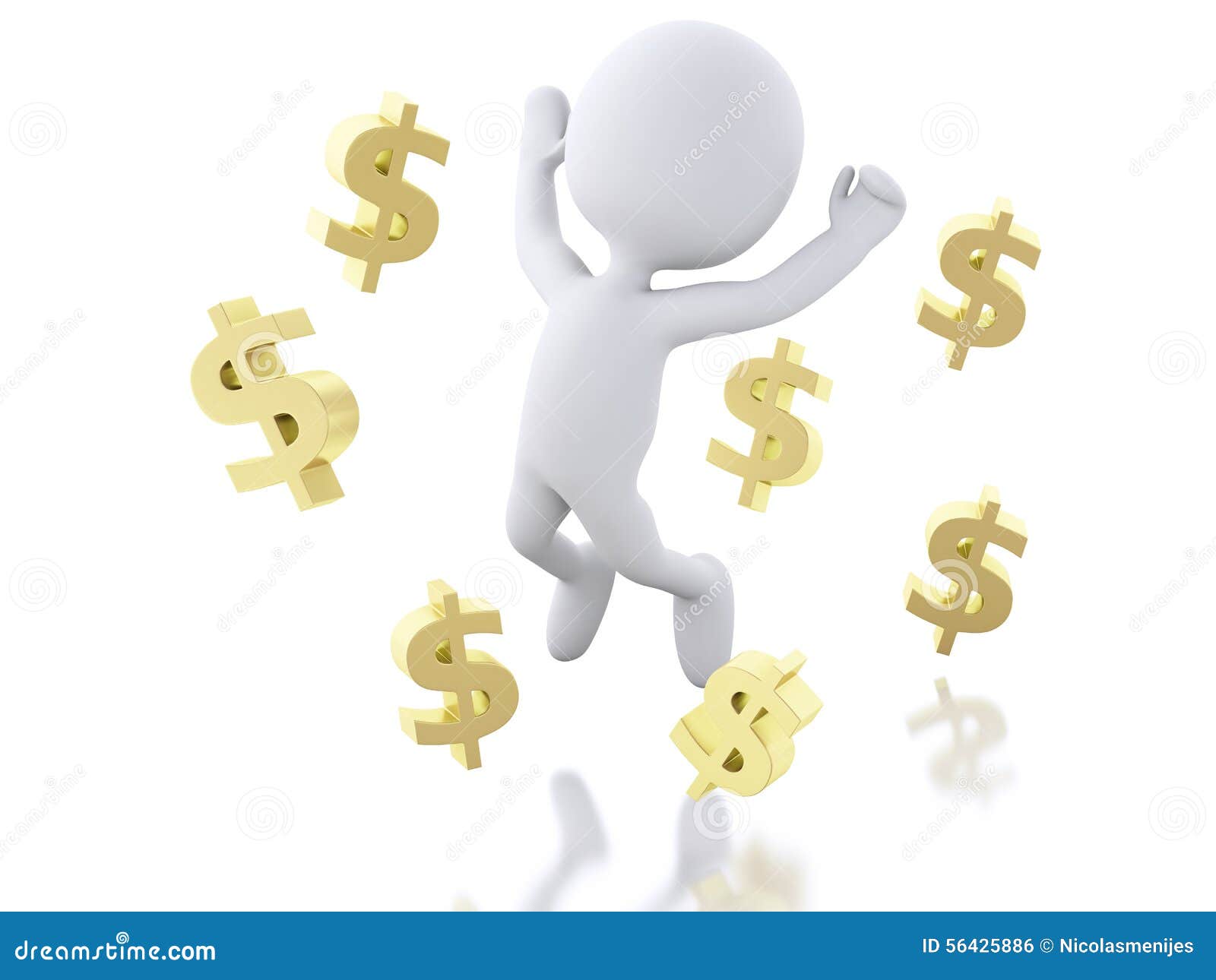 3d White Business People. Success Concept Stock Illustration ...