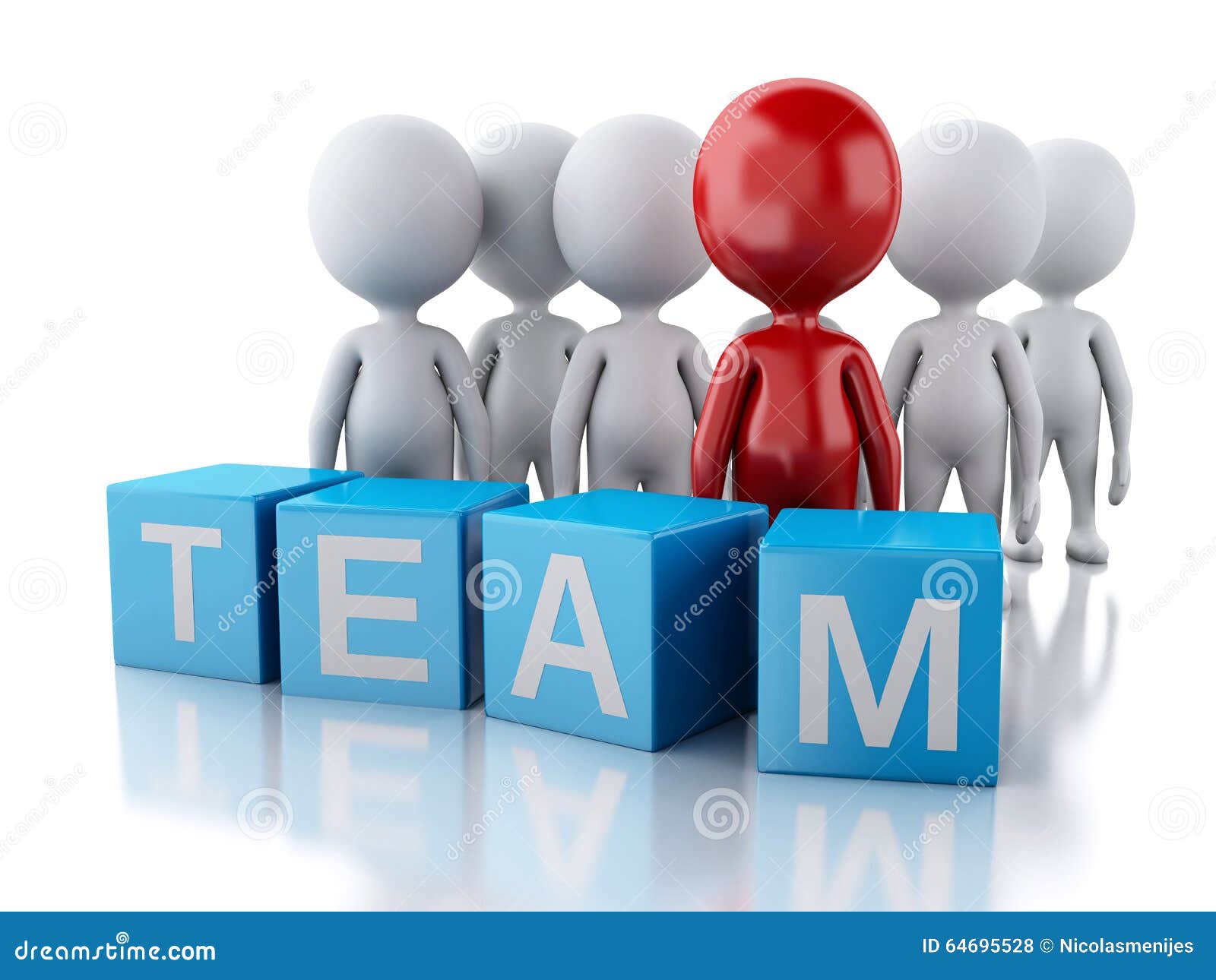 3d White Business People. Team Concept. Stock Illustration ...