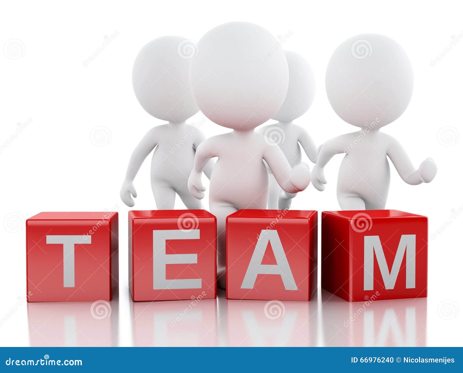 3d White Business People. Team Concept Stock Illustration ...