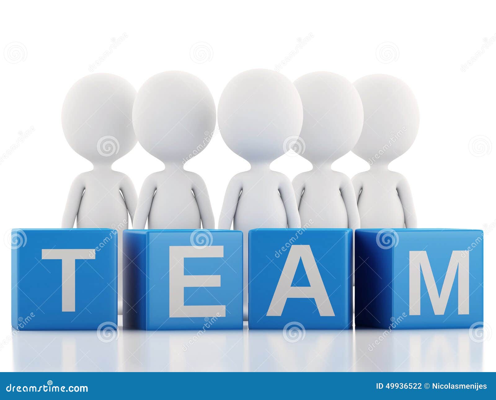 3d White Business People. Team Concept. White Stock Illustration ...