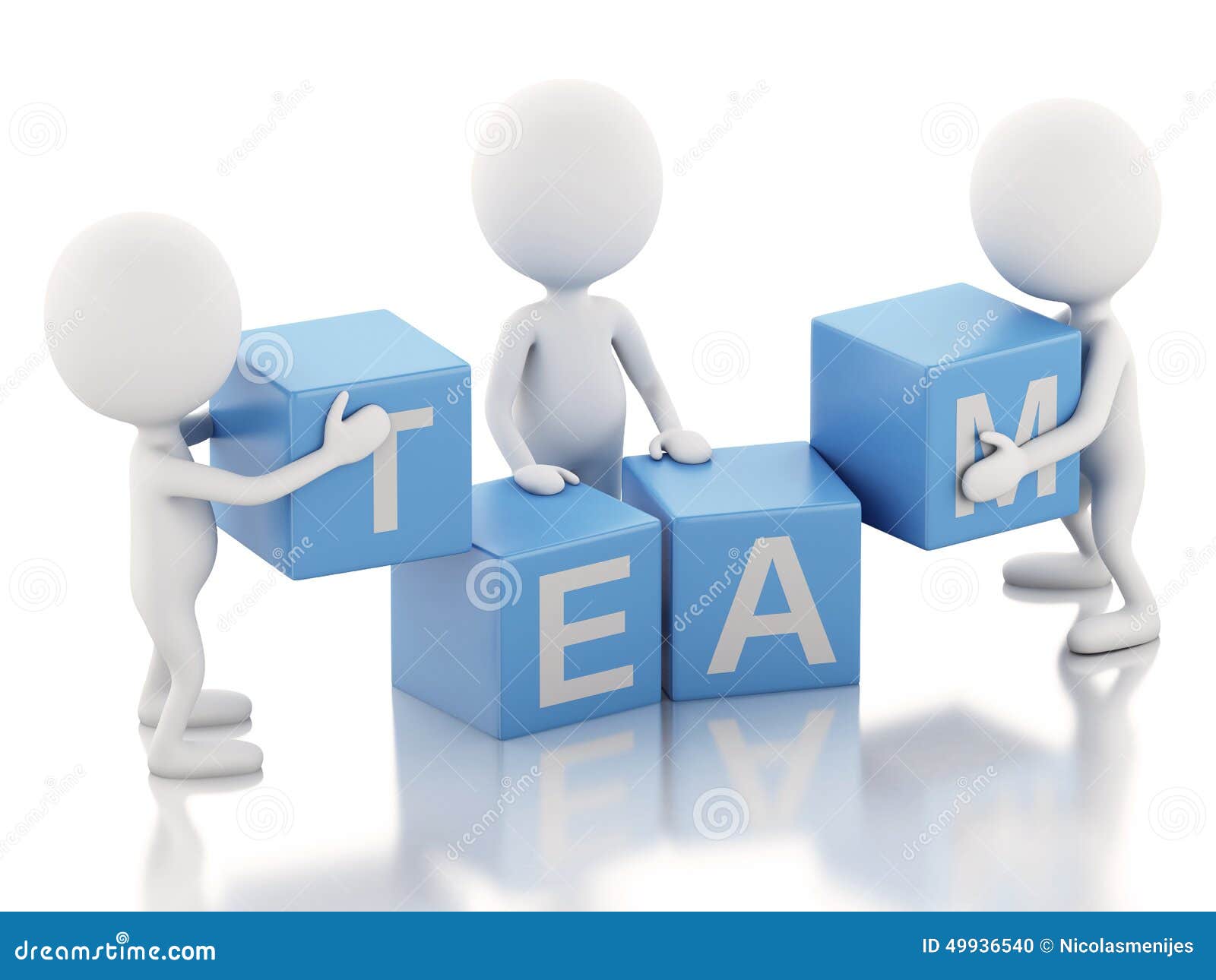 3d White Business People. Team Concept. White Stock Illustration ...