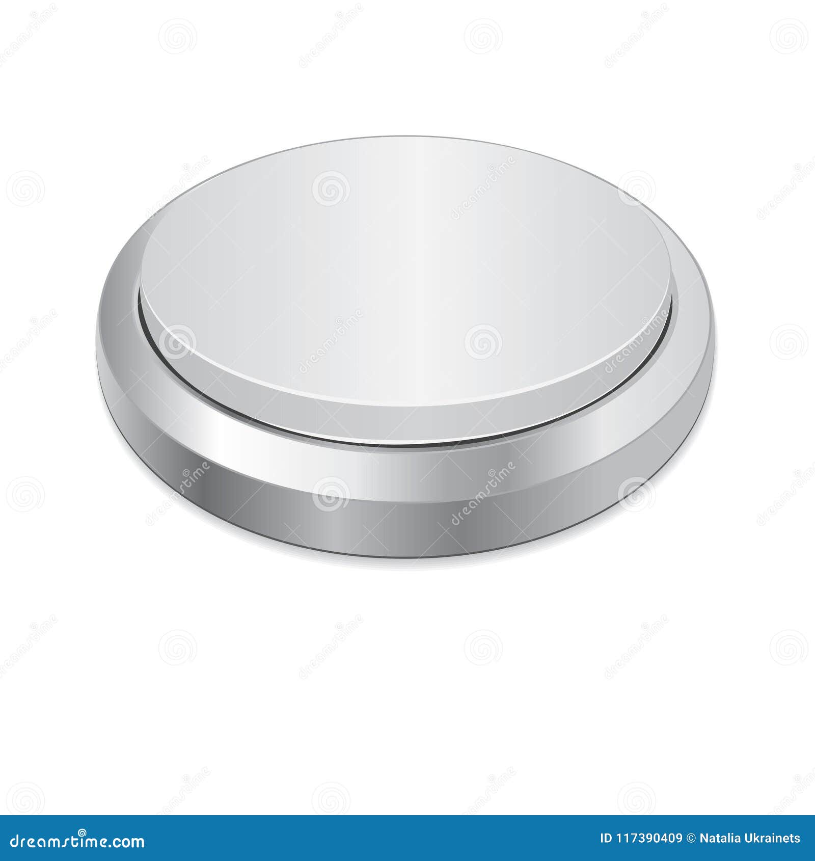 3D white button stock vector. Illustration of design - 117390409