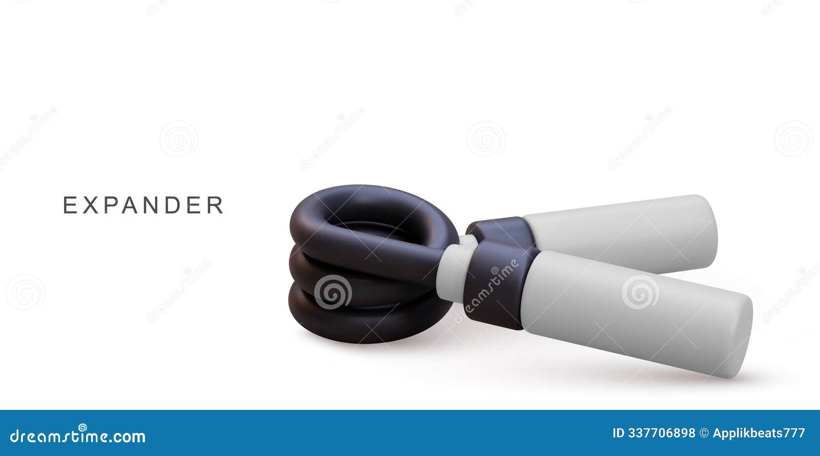 3d White Carpal Expander on White Background. Vector Illustration Stock ...