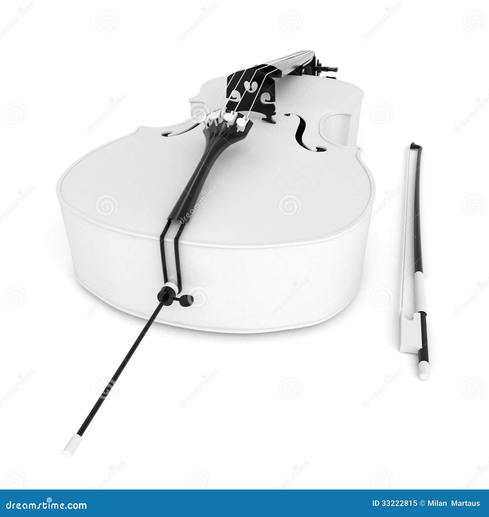 3d white cello stock illustration. Illustration of performance - 33222815