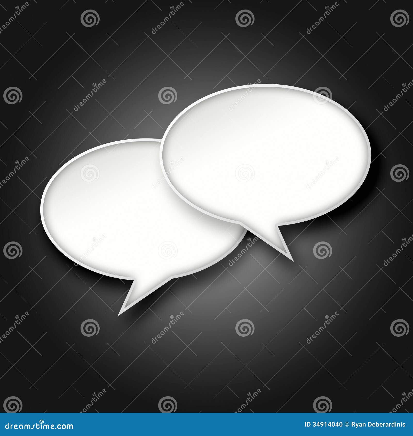 White Chat Bubble Symbol On Light Grey Background Vector Illustration ...