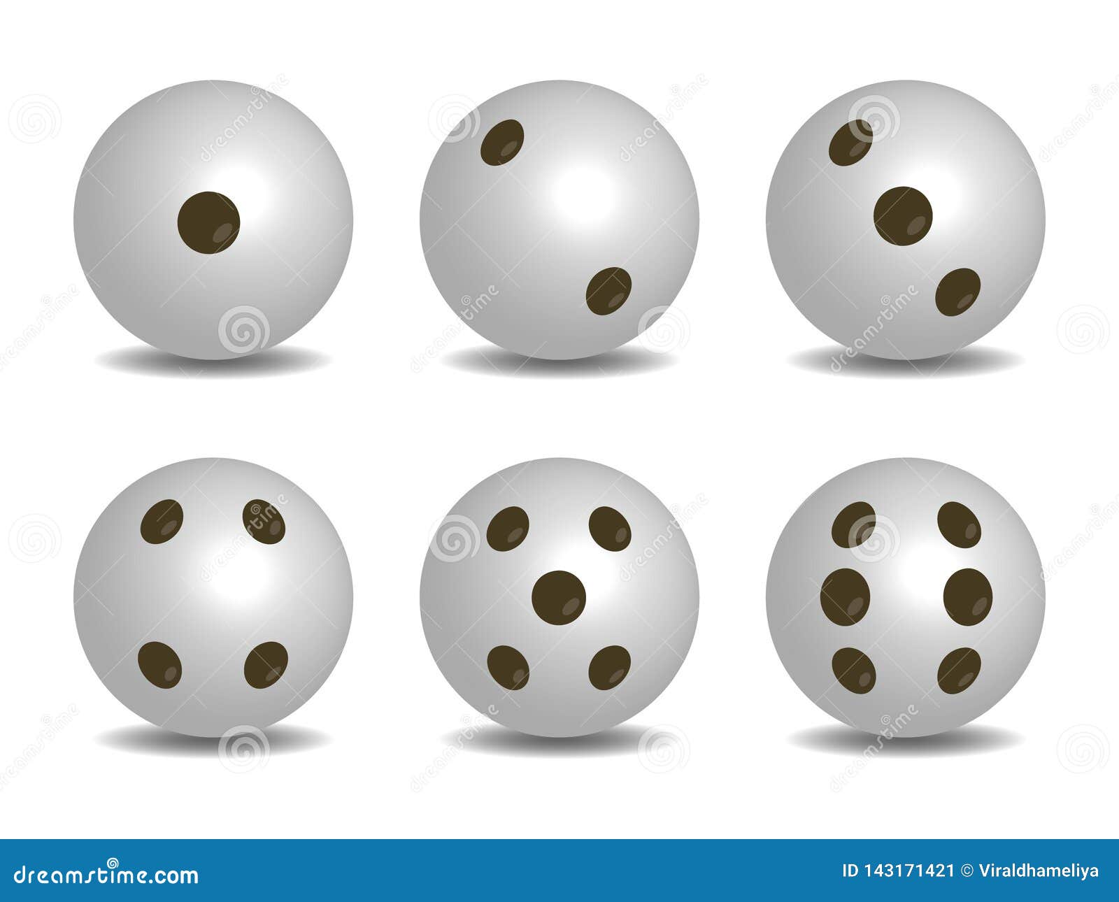 3d White Color Circular Dice Stock Vector - Illustration of gambling ...