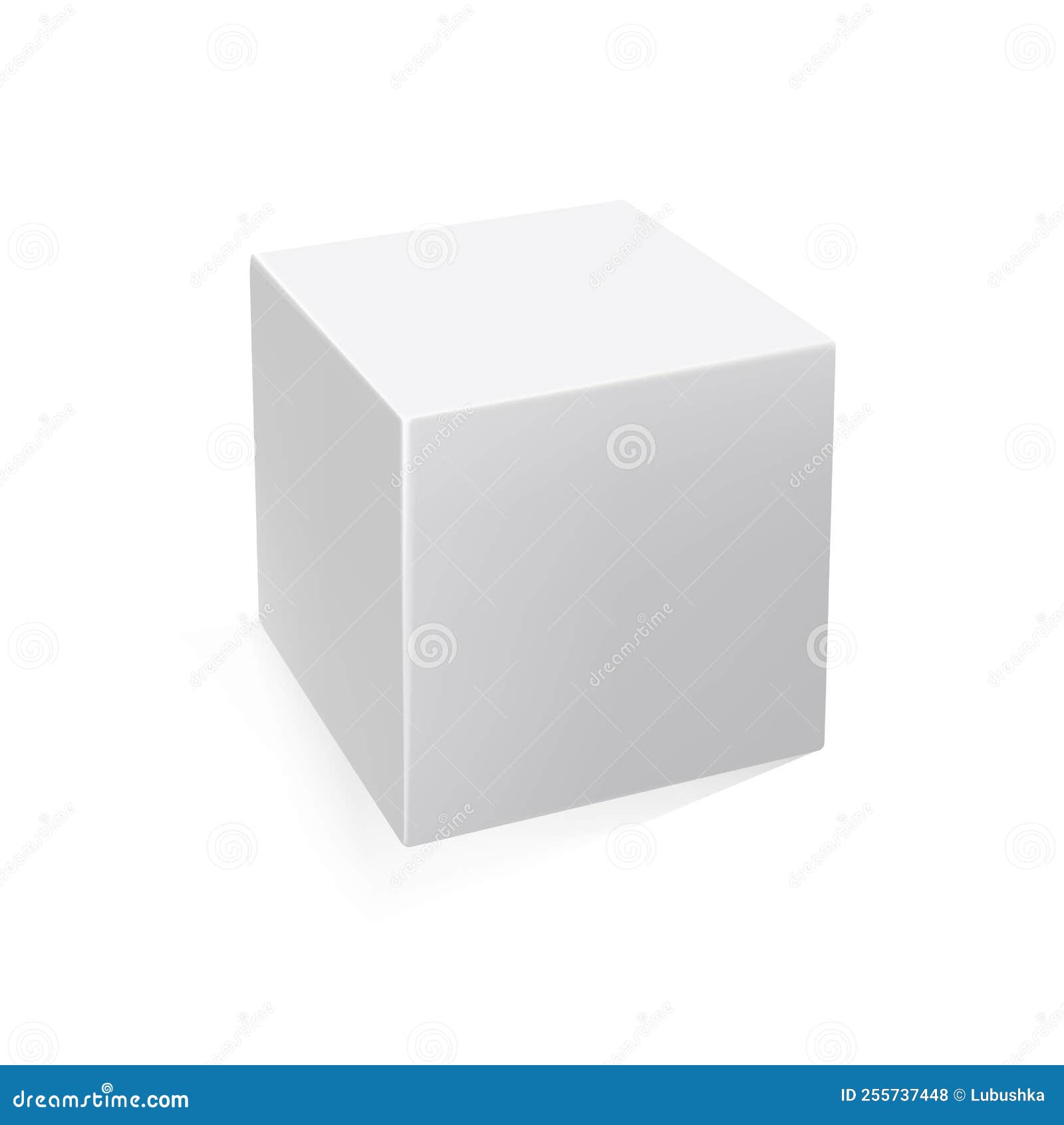 3d White Cube Isolated on White Baground. Stock Vector - Illustration ...