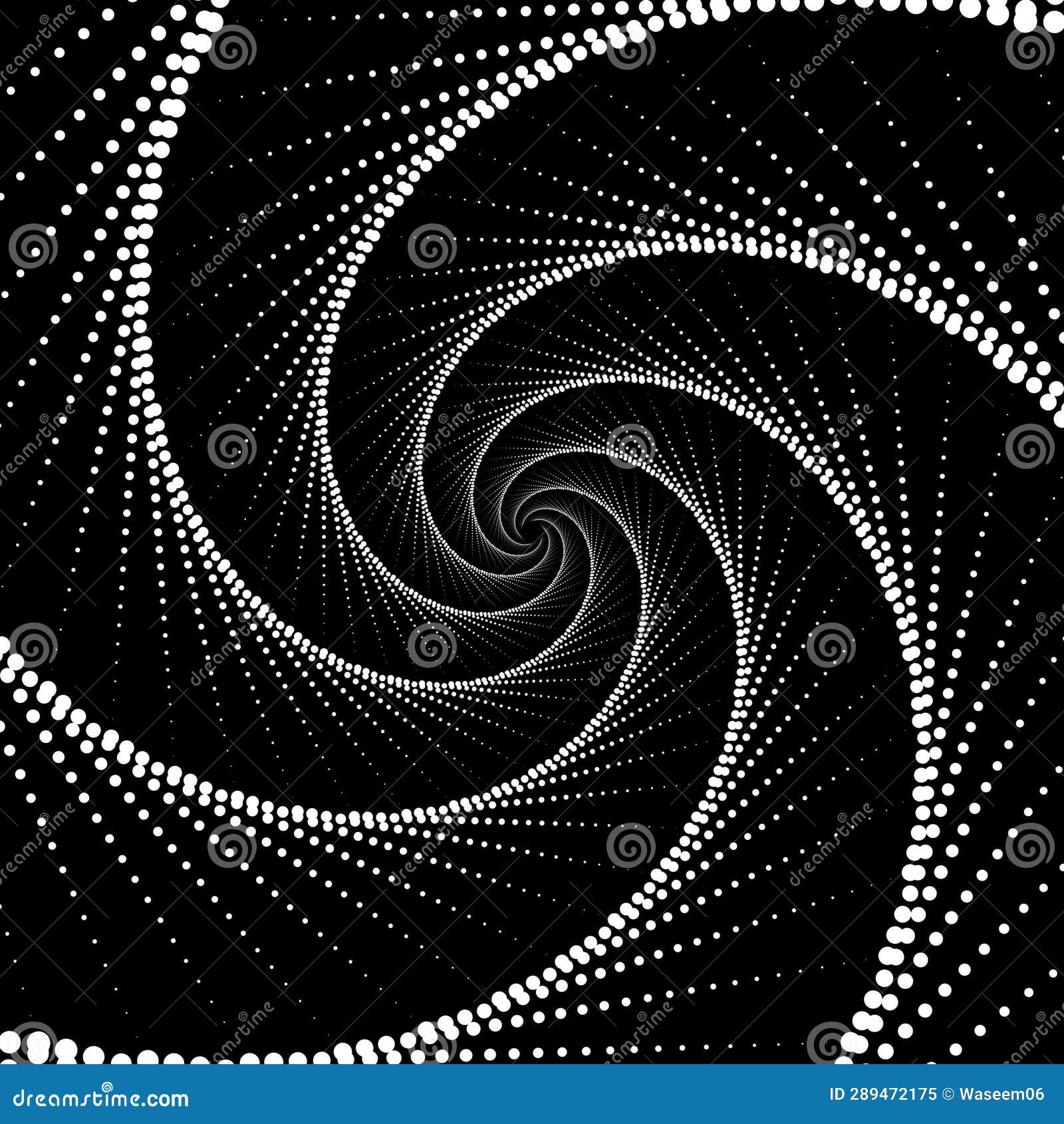 3d White Dotted Swirl Pattern Background Stock Vector - Illustration of ...