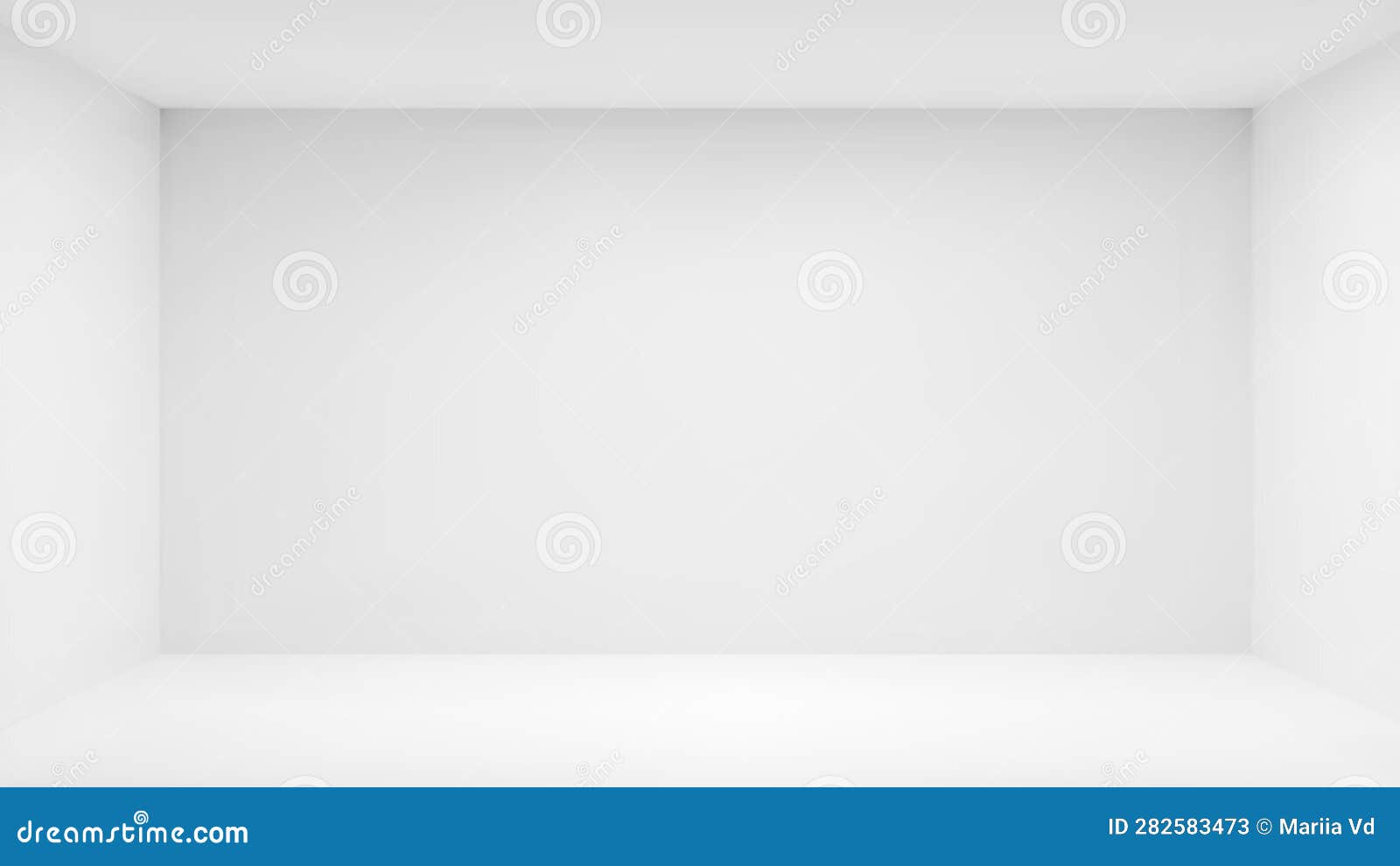 3d White Empty Cube Box Room Inside Vector Background. Studio Interior ...