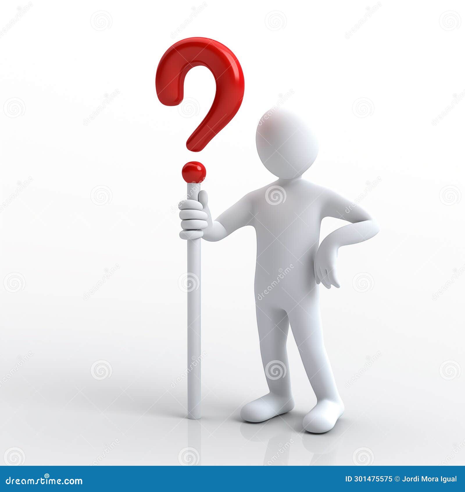 Man Holding a Question Mark: a Symbol of Inquiry and Uncertainty Stock ...