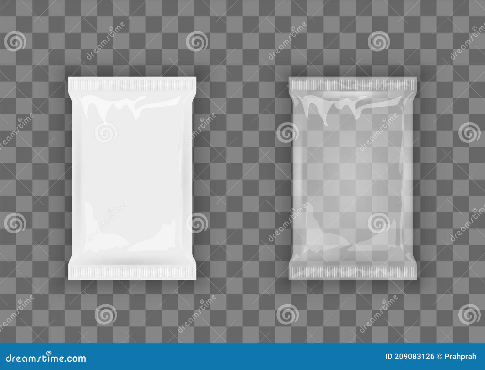 3D White Flow Transparent Packaging with Shadow Stock Vector ...
