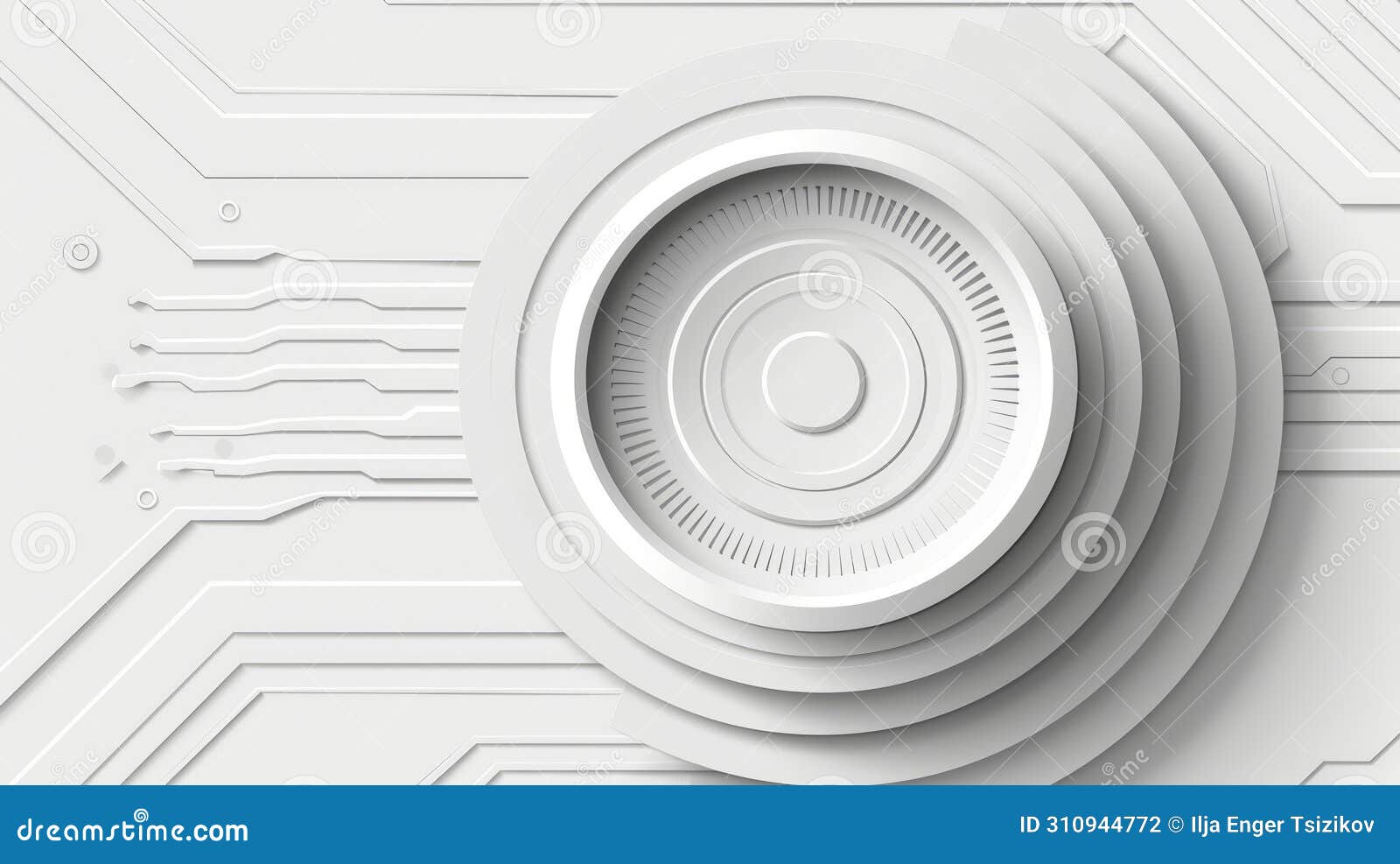 3d White Gear Wheel on Circuit Board Background for Hi Tech ...