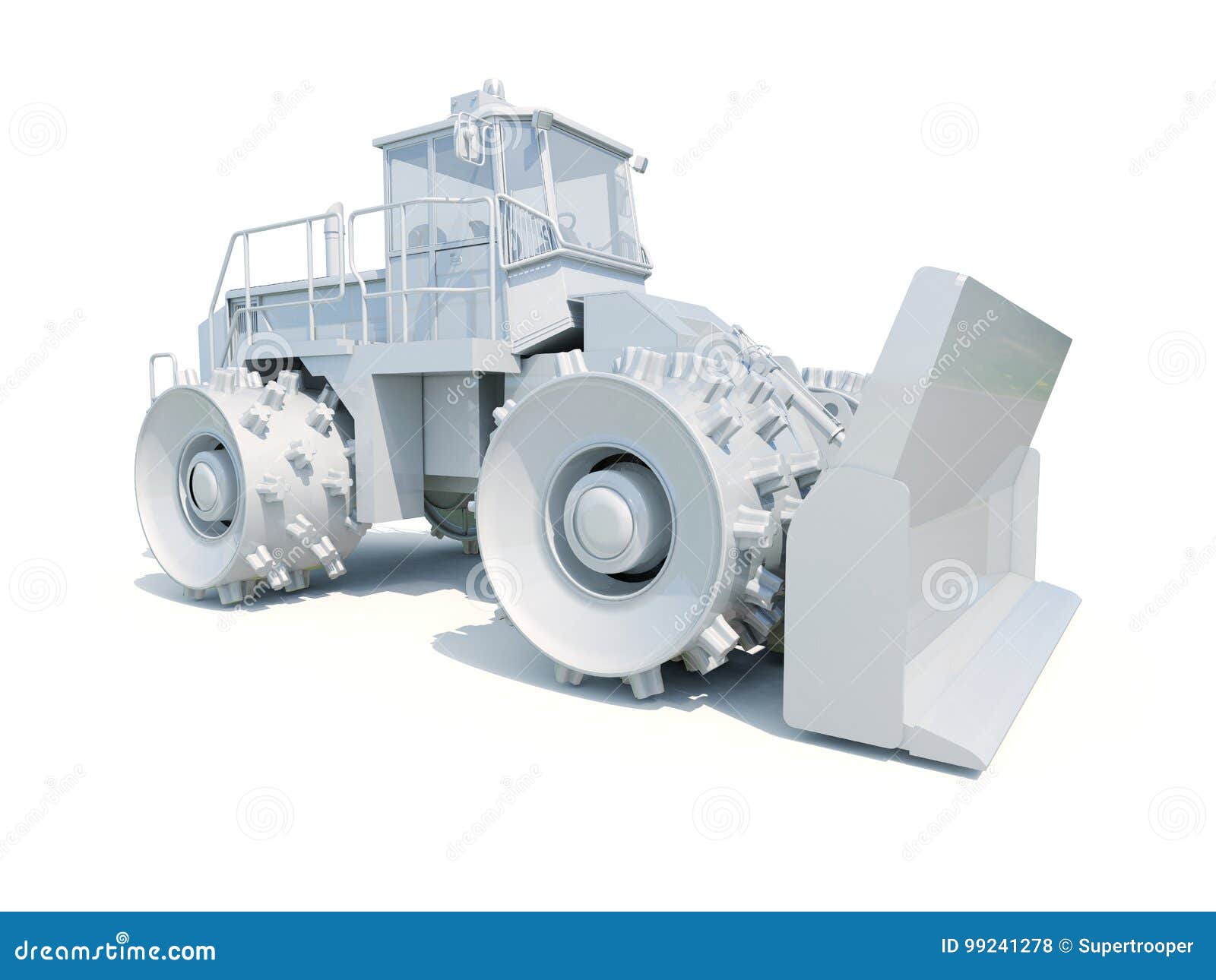 Grader And Road Signs, Vector Illustration | CartoonDealer.com #57840015