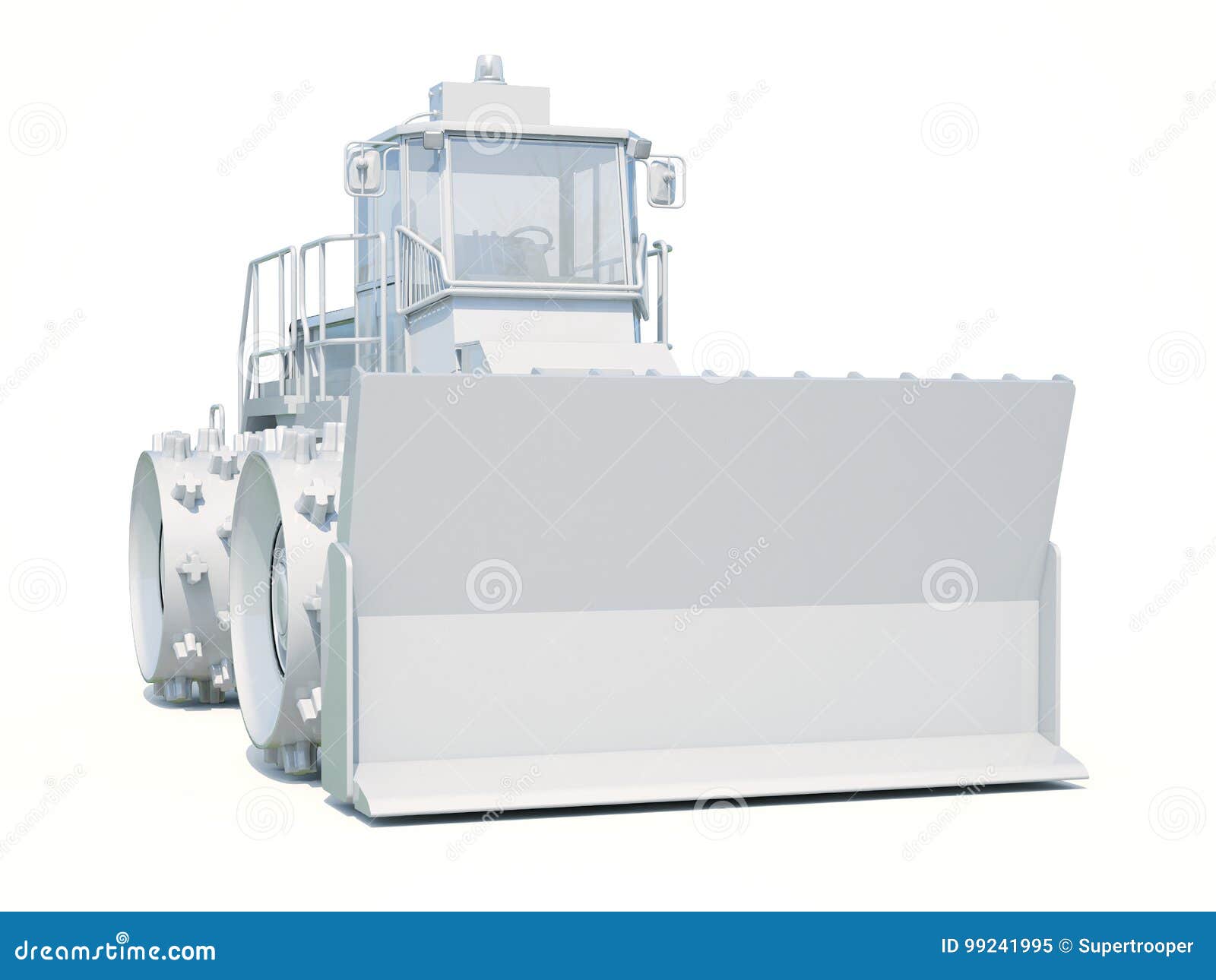 3d White Grader stock illustration. Illustration of earthwork - 99241995