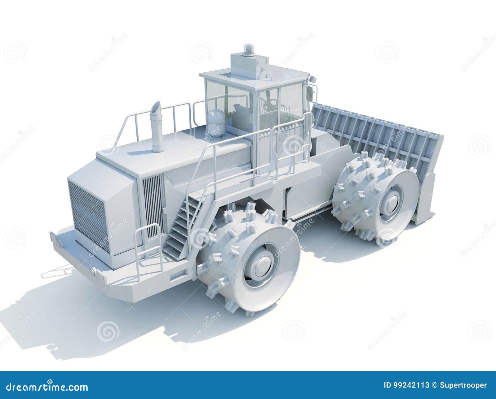 3d White Grader stock illustration. Illustration of gypsum - 99242113