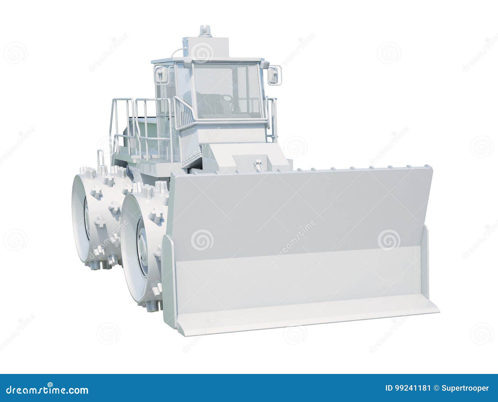 3d White Grader stock illustration. Illustration of equipment - 99241181