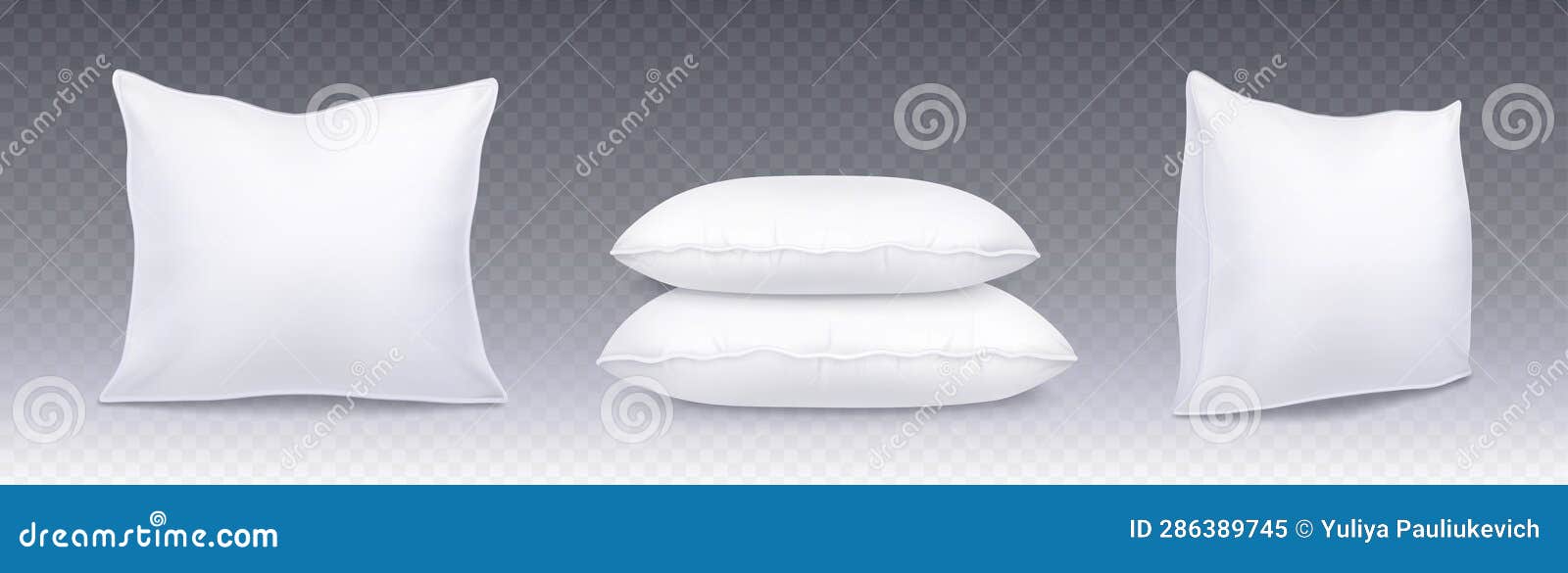 3d White Isolated Realistic Cushion Mockup Vector Stock Illustration ...