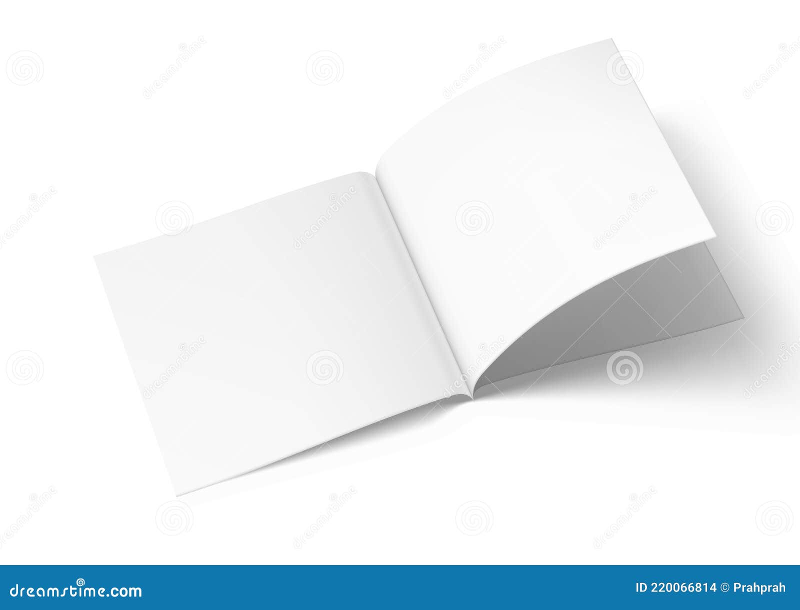 3D White A4 Landscape Magazine or Brochure Stock Vector - Illustration ...