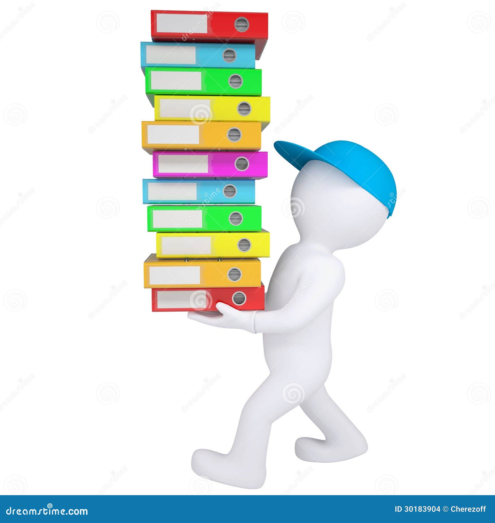 Man Carries Stack Of Folders With Documents. Vector Illustration ... Man Carries Stack Of Folders With Documents. Vector Illustration ...