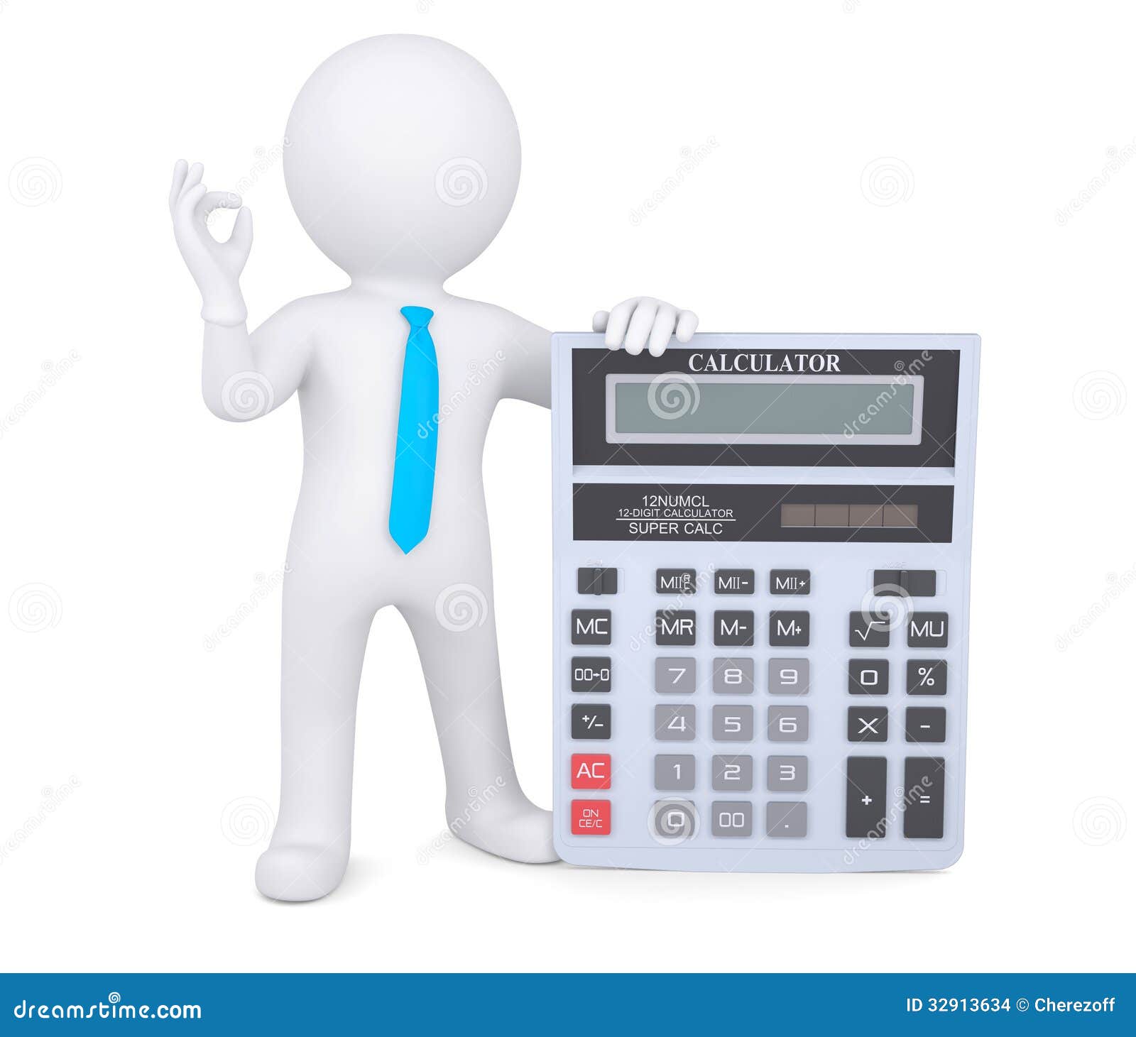 White 3d Man Character Office Calculator Stock Illustrations – 35 White ...