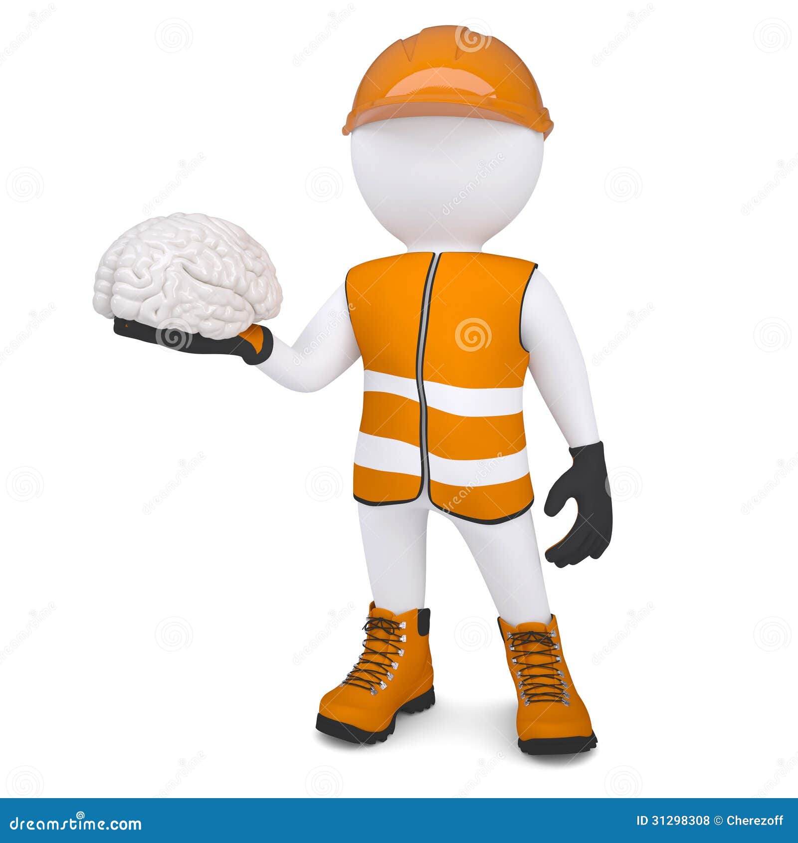 PCB Brain With 3d Render Human Head Profile. Artificial Intelligence Or ...