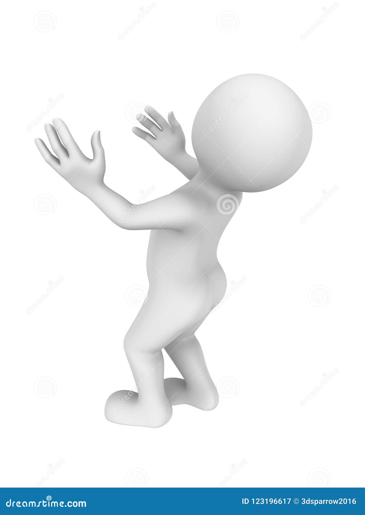 3d Man Sees Something Big and Surprising. 3d Illustration. Stock ... 3d Man Sees Something Big and Surprising. 3d Illustration. Stock ...