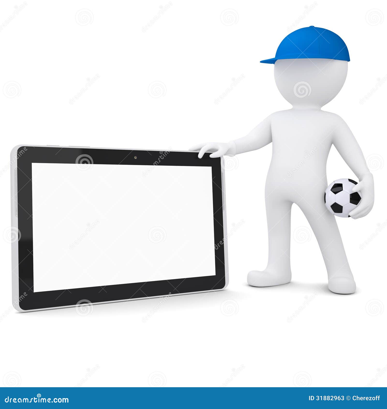 Soccer Ball Tablet Computer Stock Illustrations – 119 Soccer Ball ...
