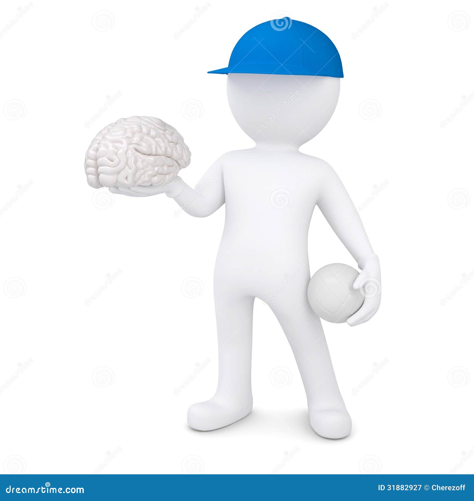 PCB Brain With 3d Render Human Head Profile. Artificial Intelligence Or ...