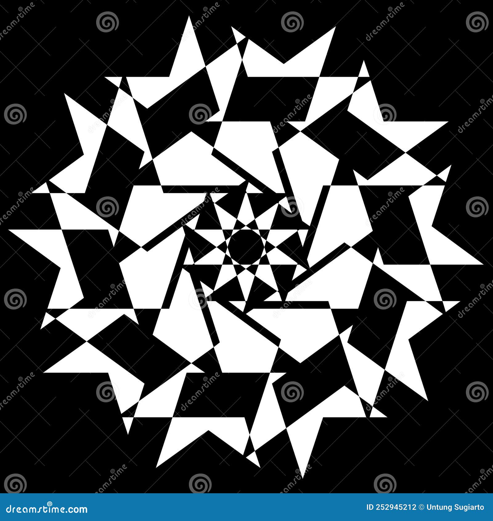 2D White Mandala Circle Pattern Stock Illustration - Illustration of ...