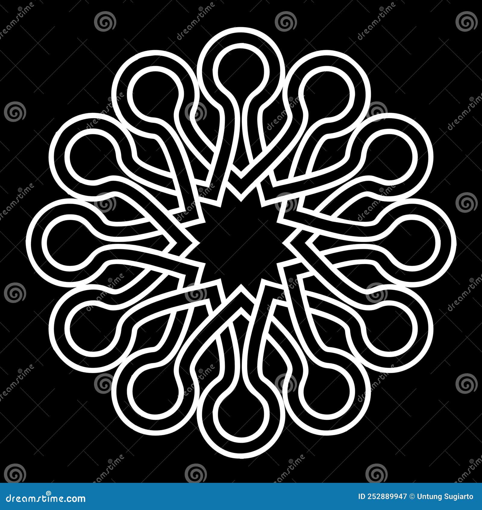 2d White Mandala Circle Pattern Stock Illustrations – 27 2d White ...