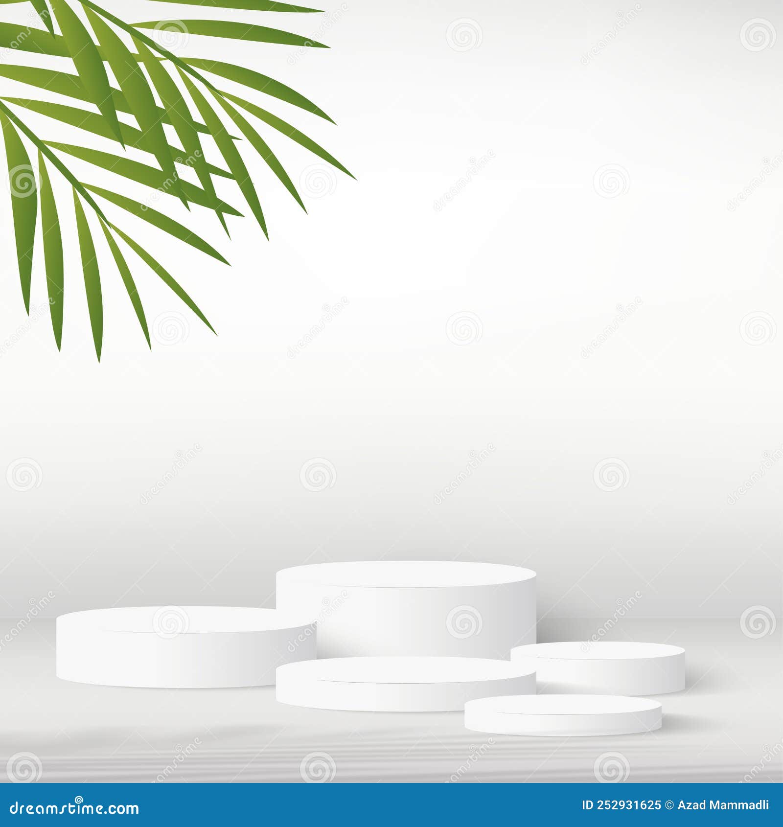 3d White Minimal Scene for Products Showcase, Promotion Display. Vector ...