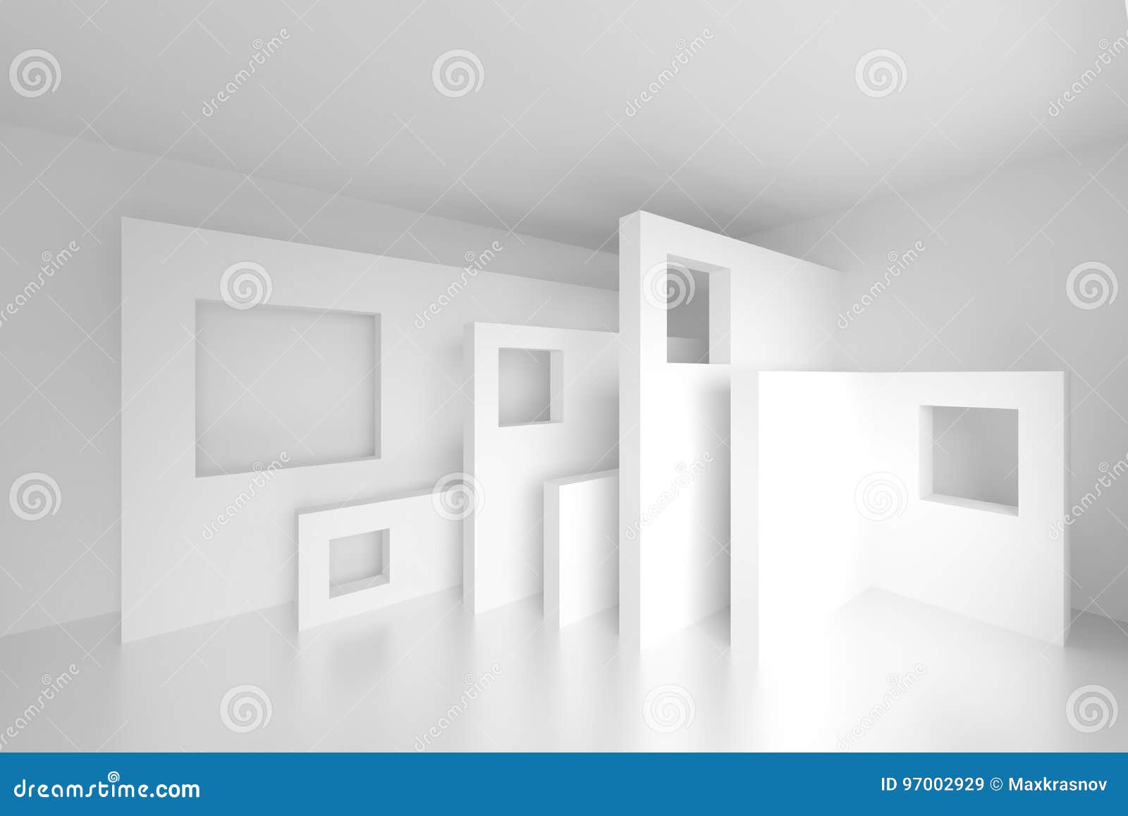 3d White Modern Background stock illustration. Illustration of house ...
