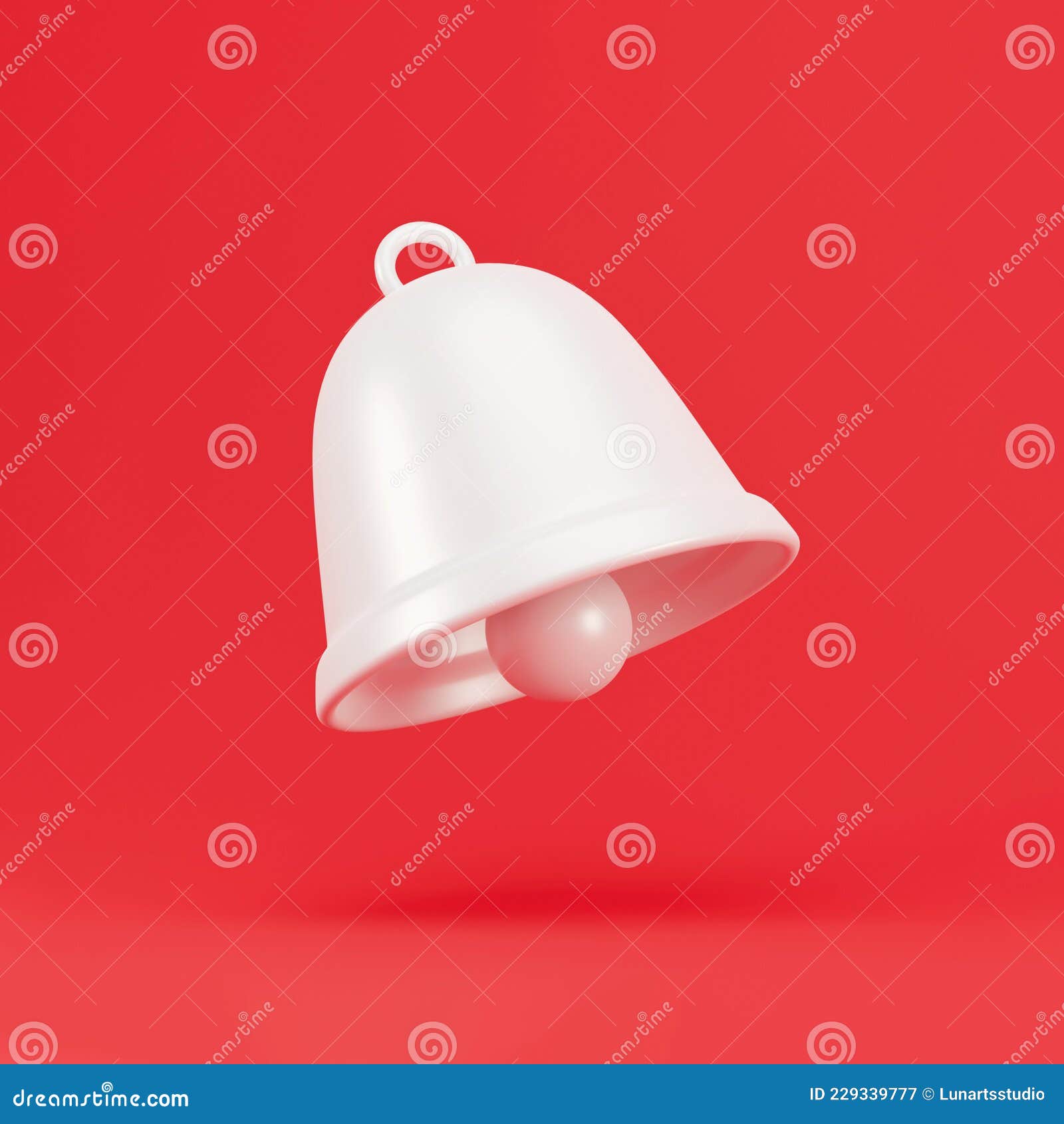 3d White Notification Bell. Minimal Notification Bell Icon Isolated on ...