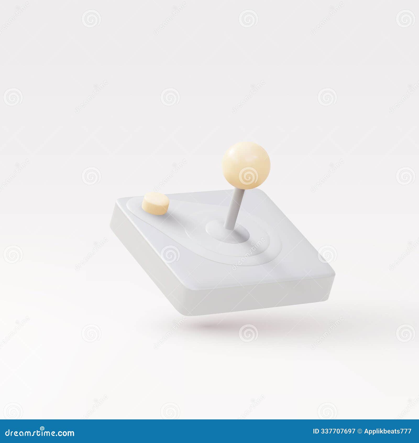 3d White Old Realistic Gamepad. Vector Illustration Stock Illustration ...
