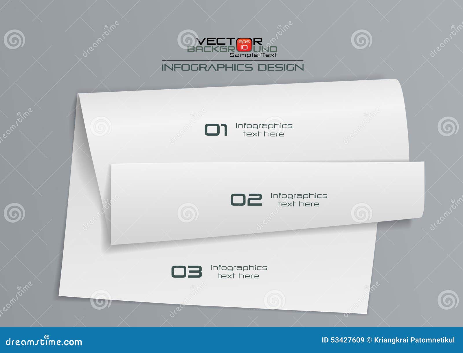 3d White Paper Infographics Design Stock Vector - Illustration of ...
