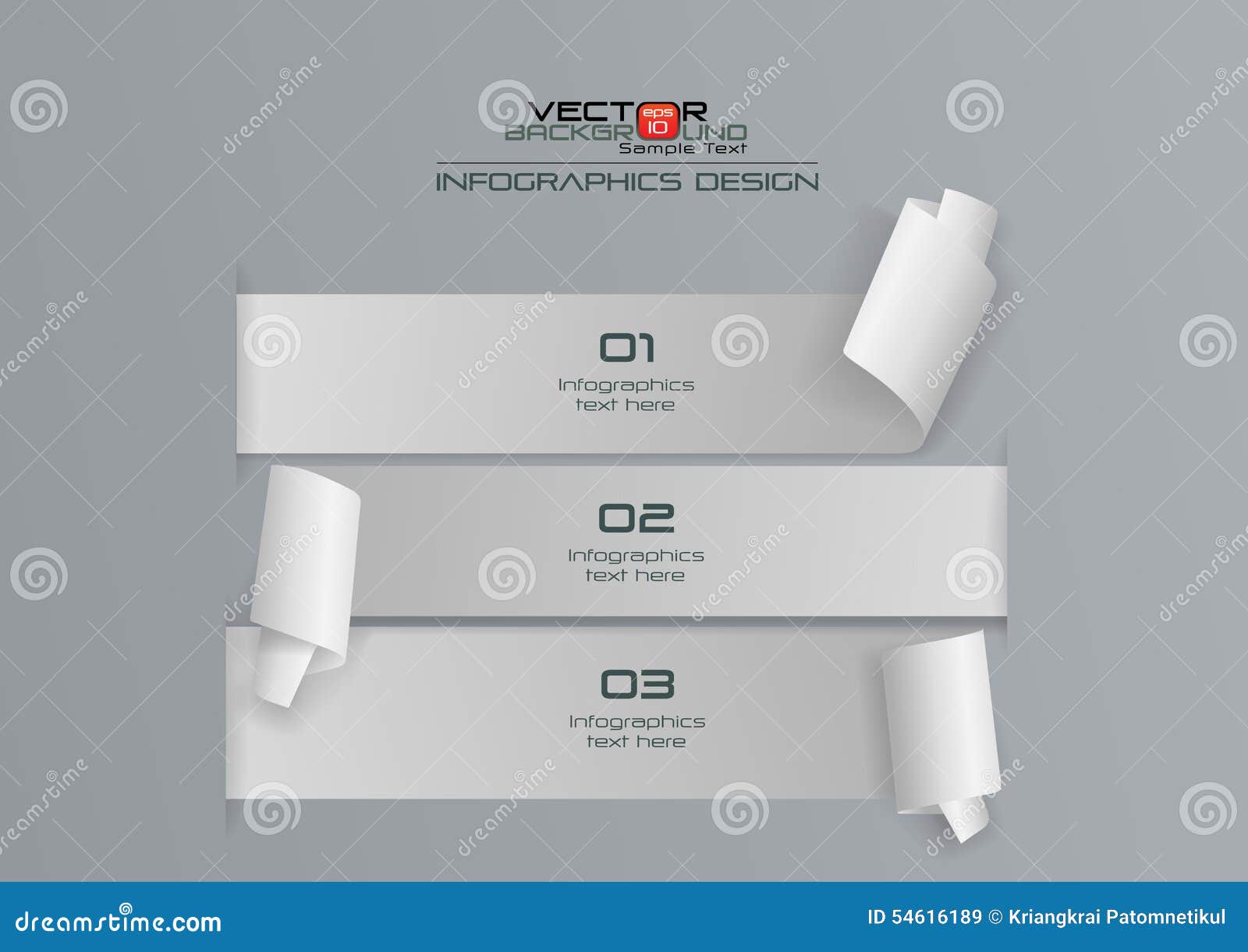 3d White Paper Infographics Design Stock Vector - Illustration of white ...
