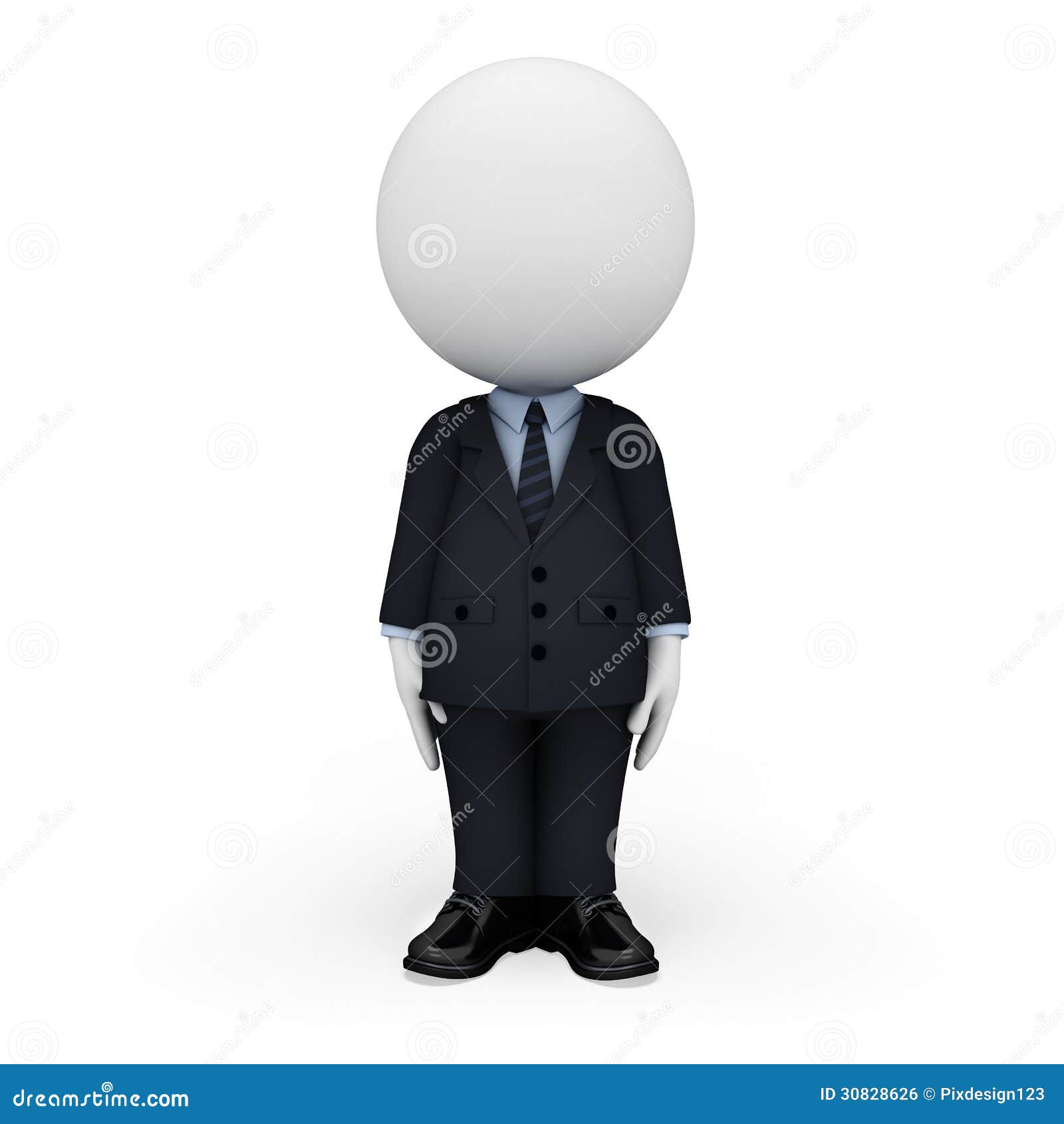 3d White People As Business Man Stock Illustration - Illustration of ...
