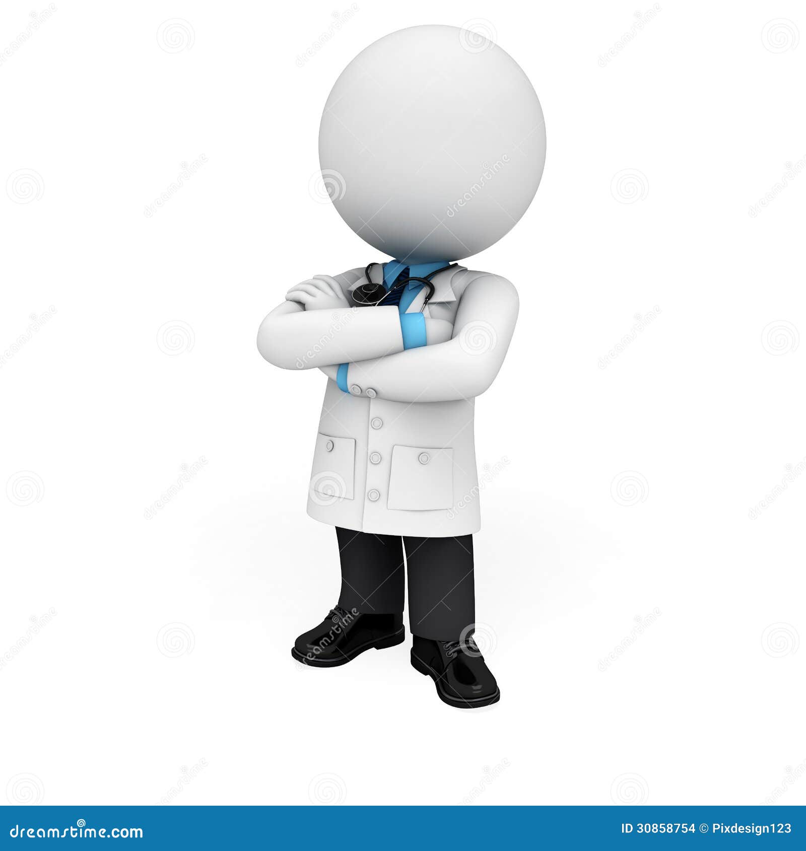 3d white people as doctor stock illustration. Illustration of ...