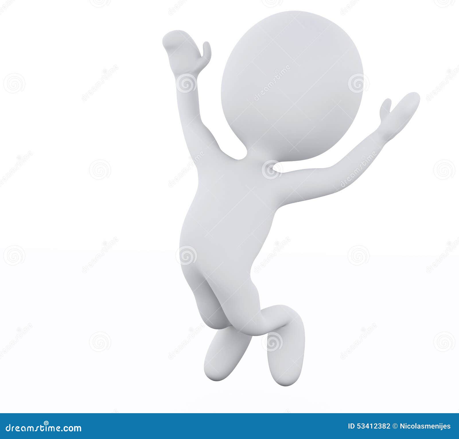 Outstanding Happy 3d Man Stock Illustration Illustration Of Human