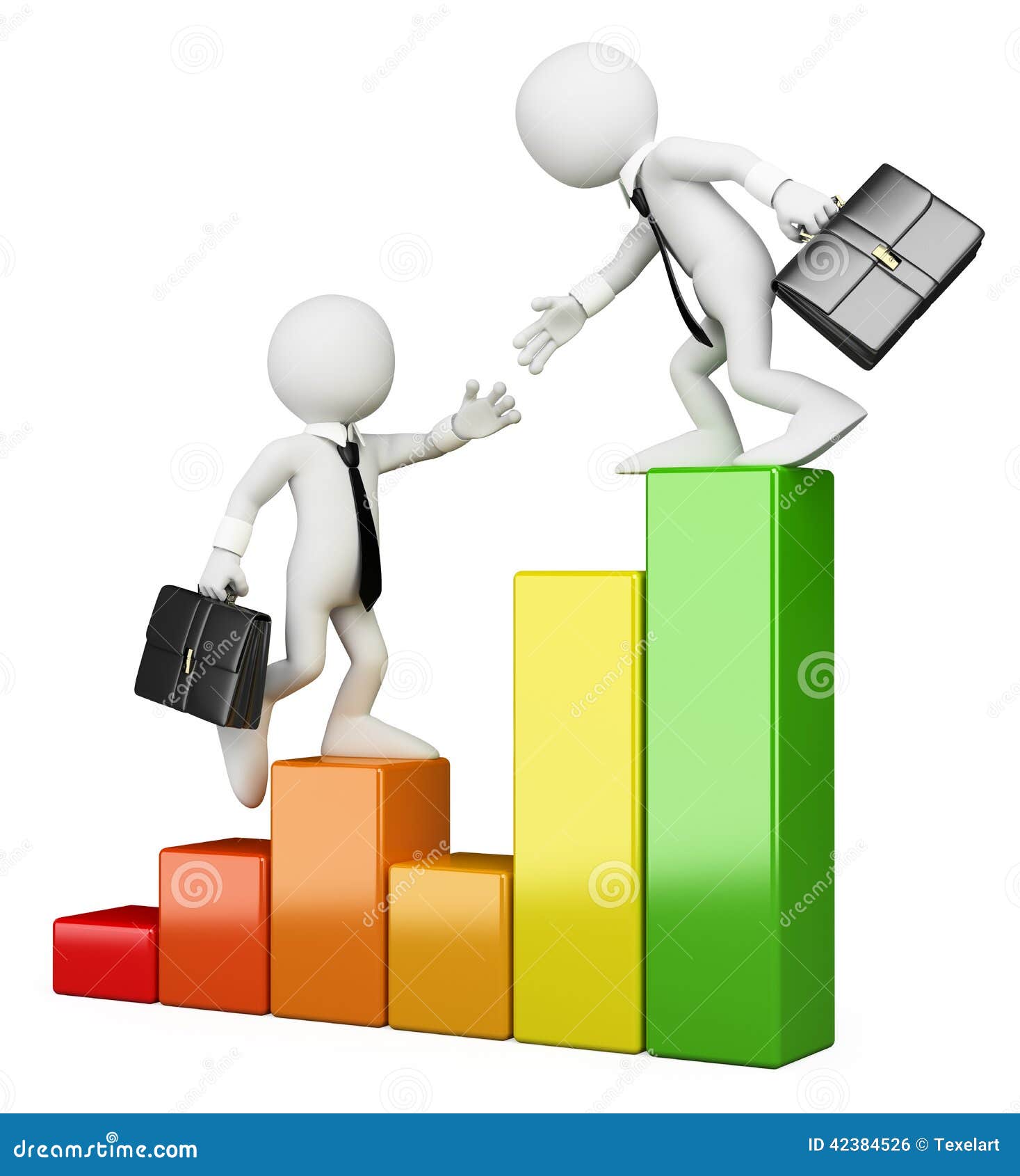 3D White People. Partnership Concept Stock Illustration - Illustration ...