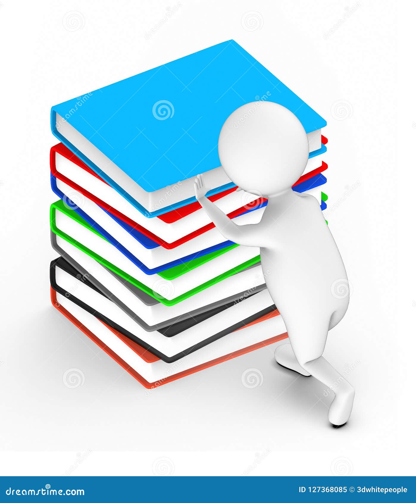 White 3d Man Pushing Red Concept Success Arrow Royalty-Free Stock Photo ...