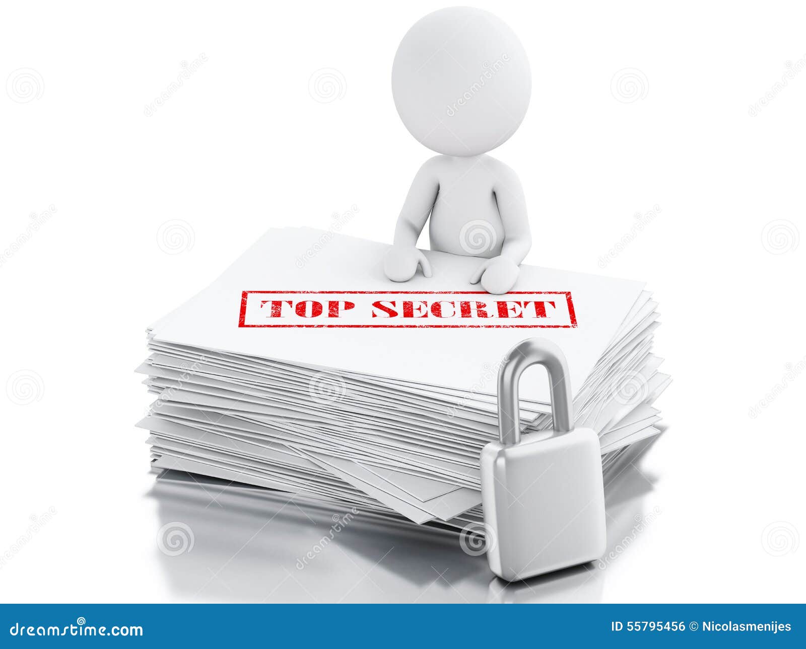 3d White People With Secret Paper Sheets. Royalty-Free Stock Image ...