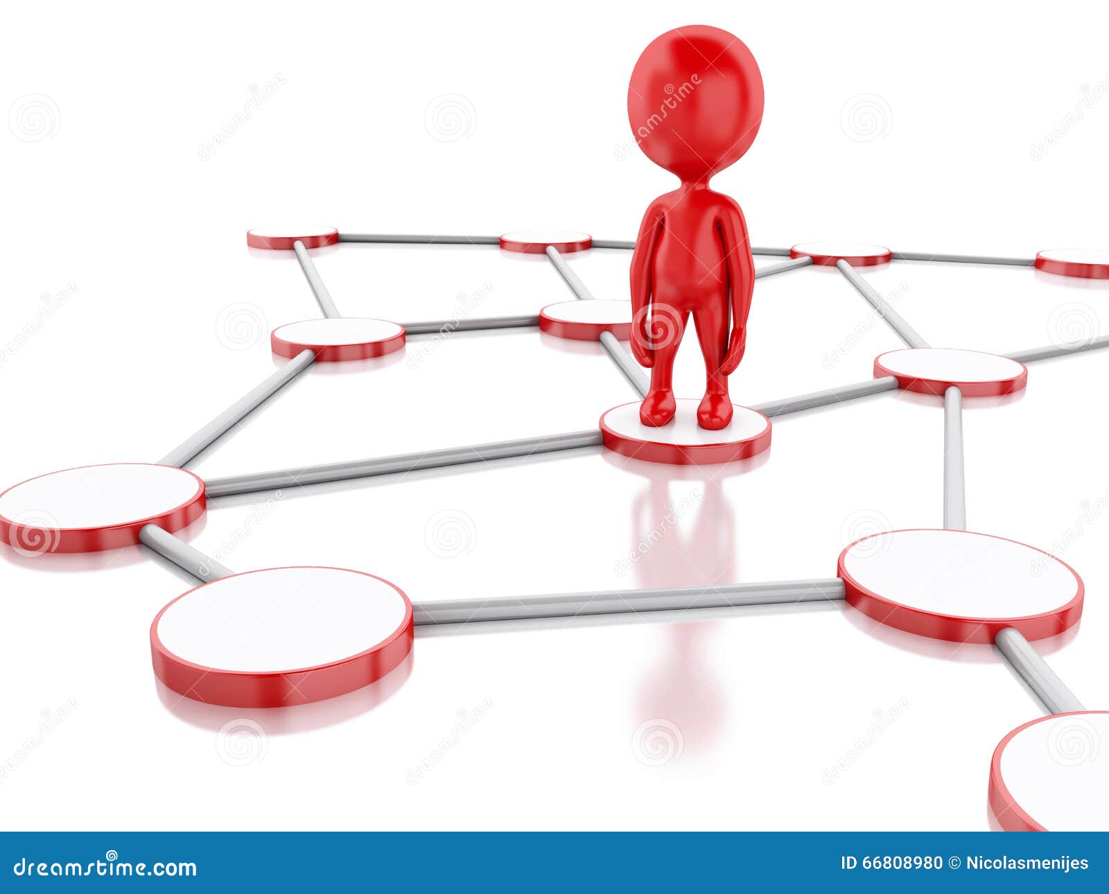 3d White People in Social Network Stock Illustration - Illustration of ...