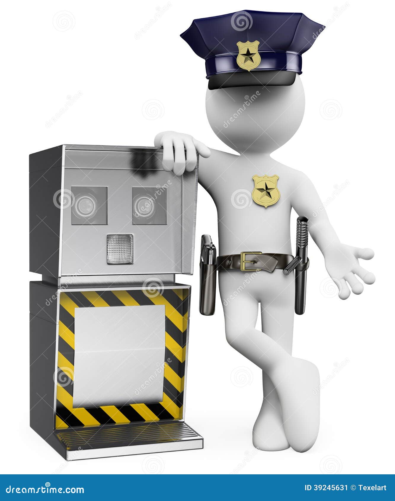 3D White People. Traffic Speed Radar Stock Illustration - Illustration ...