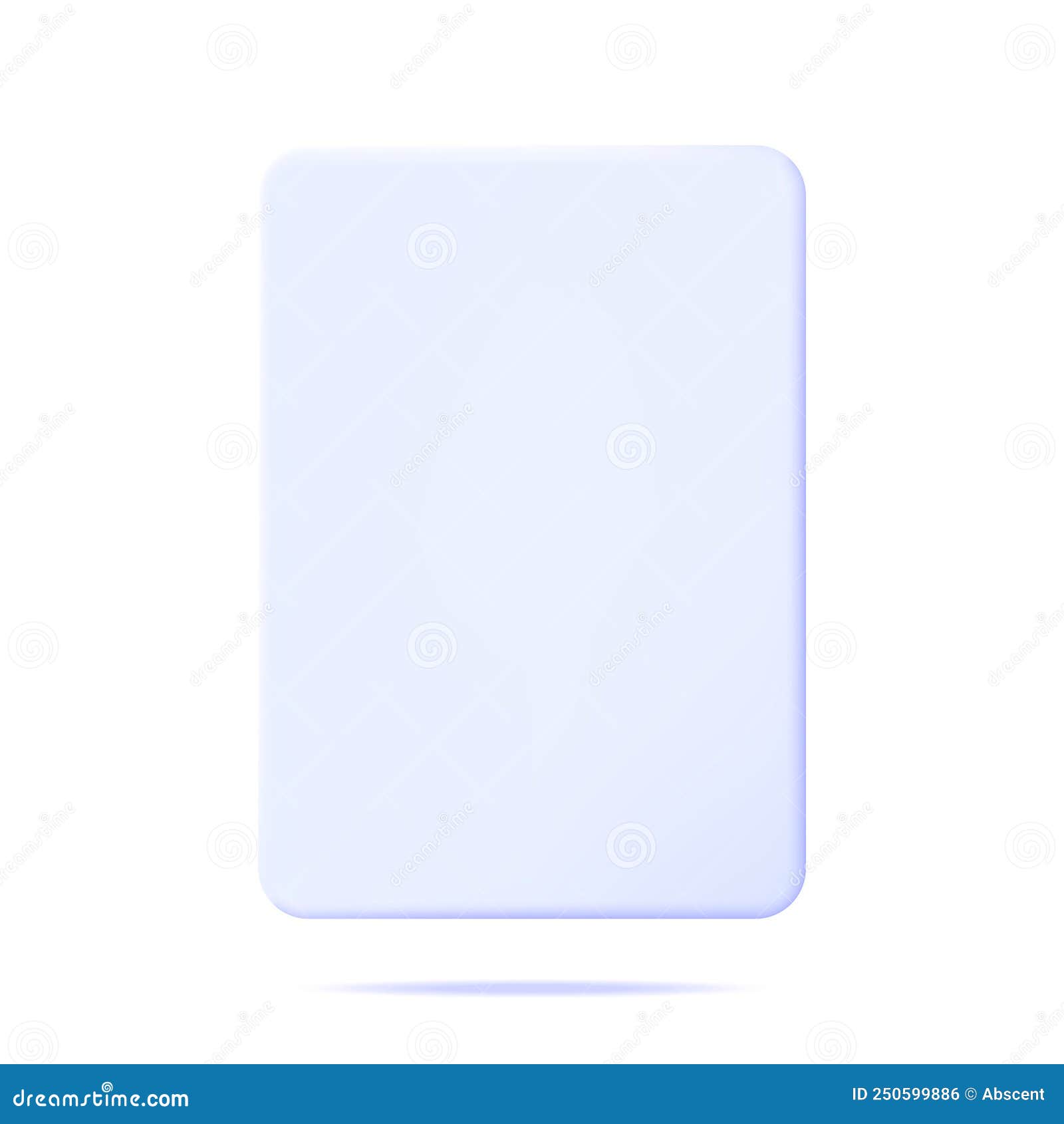 3D White Plastic or Paper Sheet Isolated Stock Vector - Illustration of ...